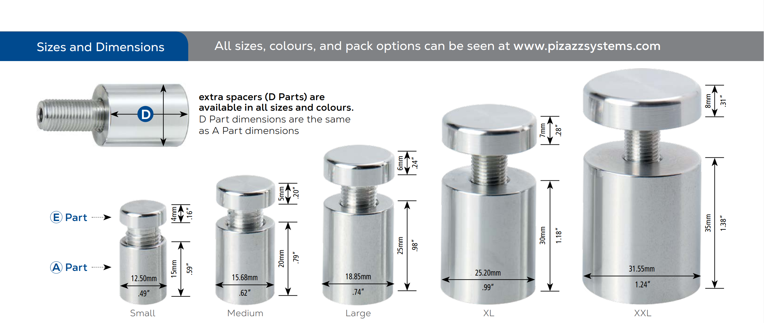 Pizazz Monomount Standoffs - Orbano